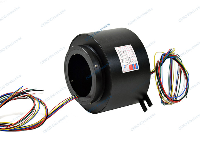 ID 100mm Through Hole Slip Ring With IP65 Rotating Connector Electrical ...