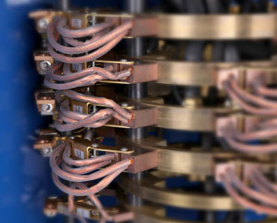 Big Current Crane Slip Ring Carbon Brush Material 600A Combine Encoder ...