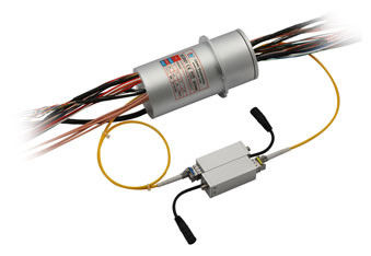 Compact Fiber Slip Ring Rotary Joint Electrical Connector With Single ...